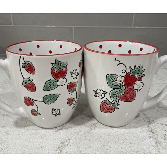 Spectrum Designz | Dining | Set 2 Coordinating Strawberry Fields 6oz ...